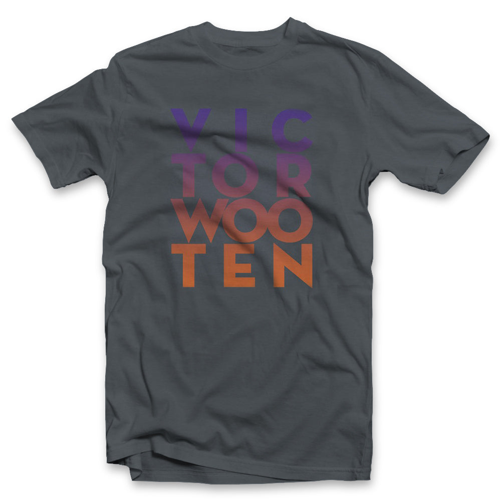 Victor Wooten Grey Stacked Tee – VixMerch